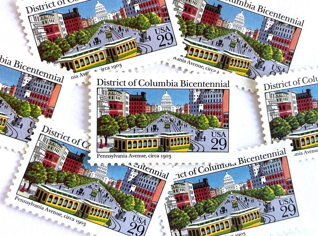 20 Vintage Unused District of Columbia Bicentennial Mail Stamps ...