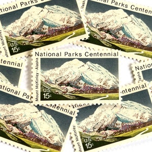 20 Vintage Unused Mount Mckinley Denali Alaska Mail Stamps / National ...