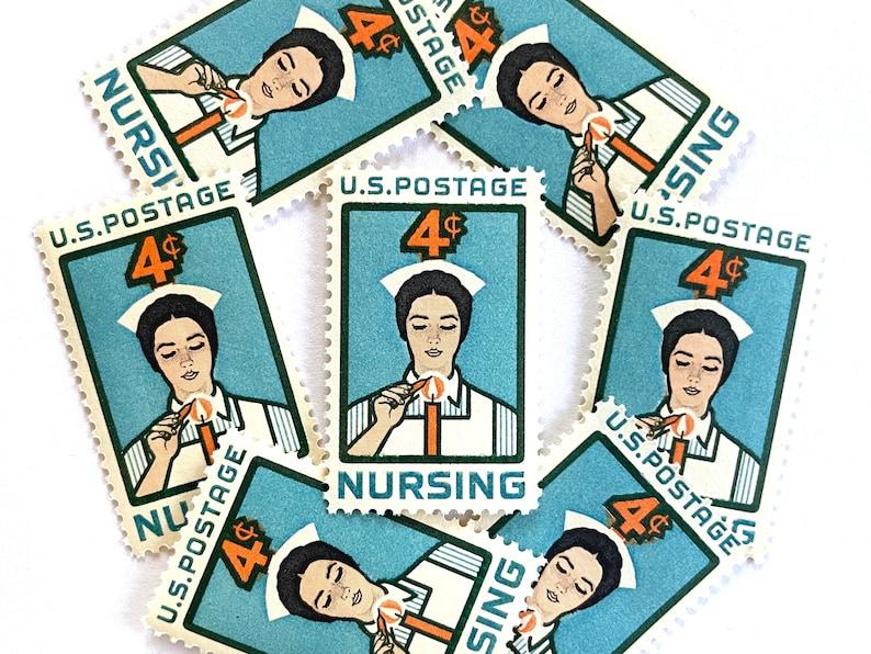 20 Vintage Unused Nursing Mail Stamps / Healthcare Nurse USPS Postage ...