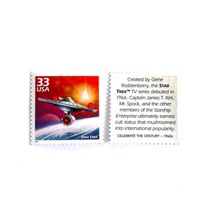 10 Vintage Unused Star Trek Stamps / Celebrate the Century 1960 ...