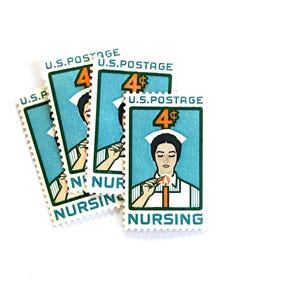 20 Vintage Unused Nursing Mail Stamps / Healthcare Nurse USPS Postage ...