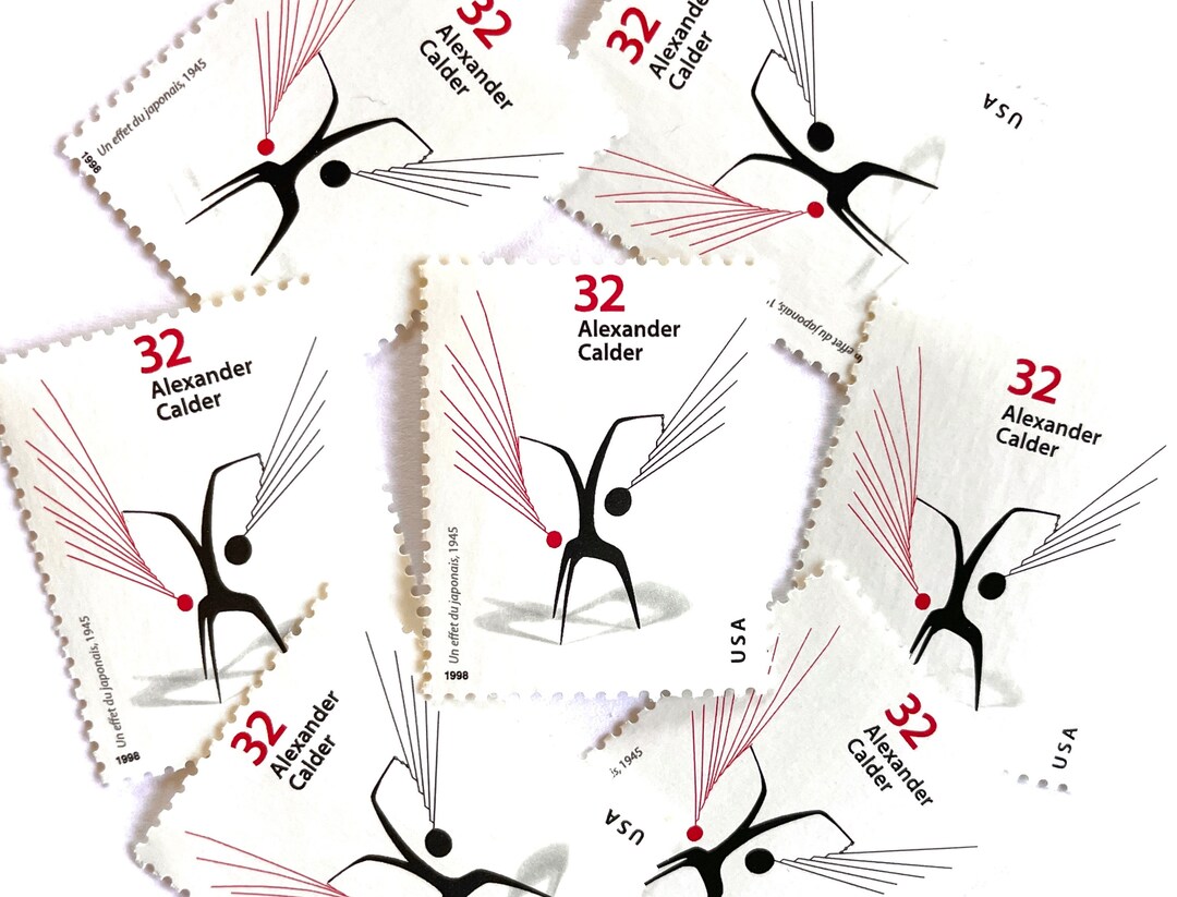 10 Vintage Unused Alexander Calder Mail Stamps / Un Effet Du Japonais ...