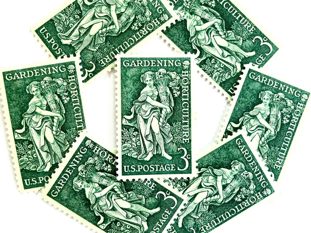 20 Vintage Unused Gardening & Horticulture Mail Stamps / Green USPS ...