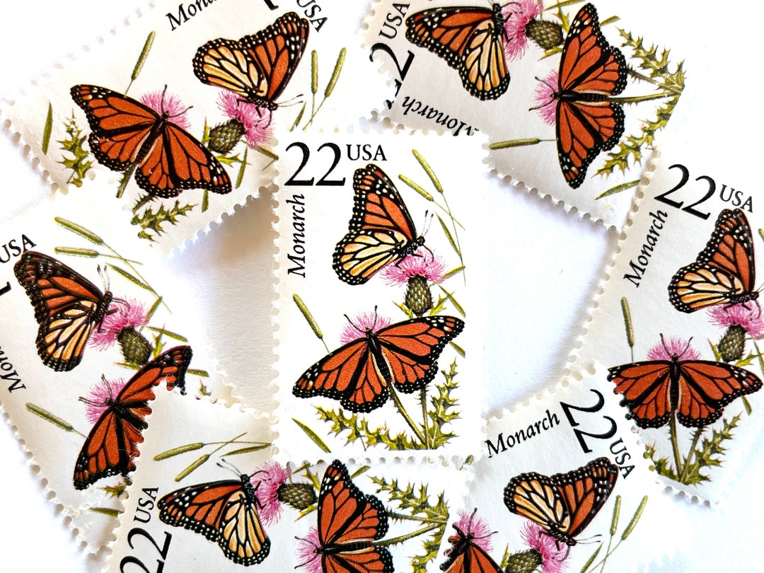 10 Vintage Unused Monarch Mail Stamps / North American Wildlife ...