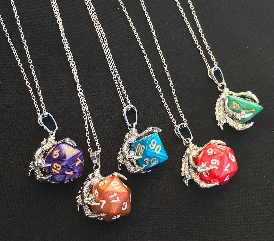 Dungeons and Dragons Dice D20, D12, D10, D8, D6, and D4 Silver Colored ...