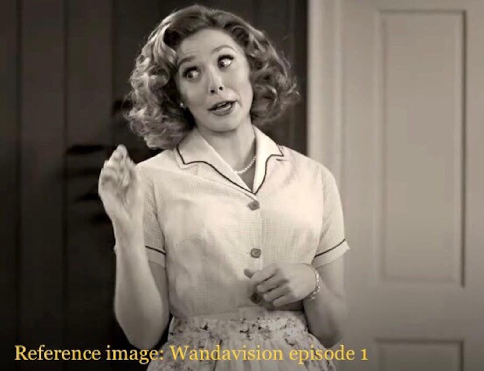 Wandavision 1950s Wanda Maximoff/ Scarlet Witch Pearl Necklace | Etsy