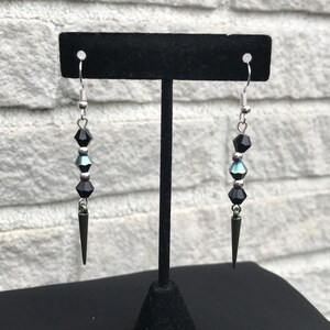 Wicked, Elphaba and Glinda Beaded Dangle Earrings, Spike Earrings, Star ...