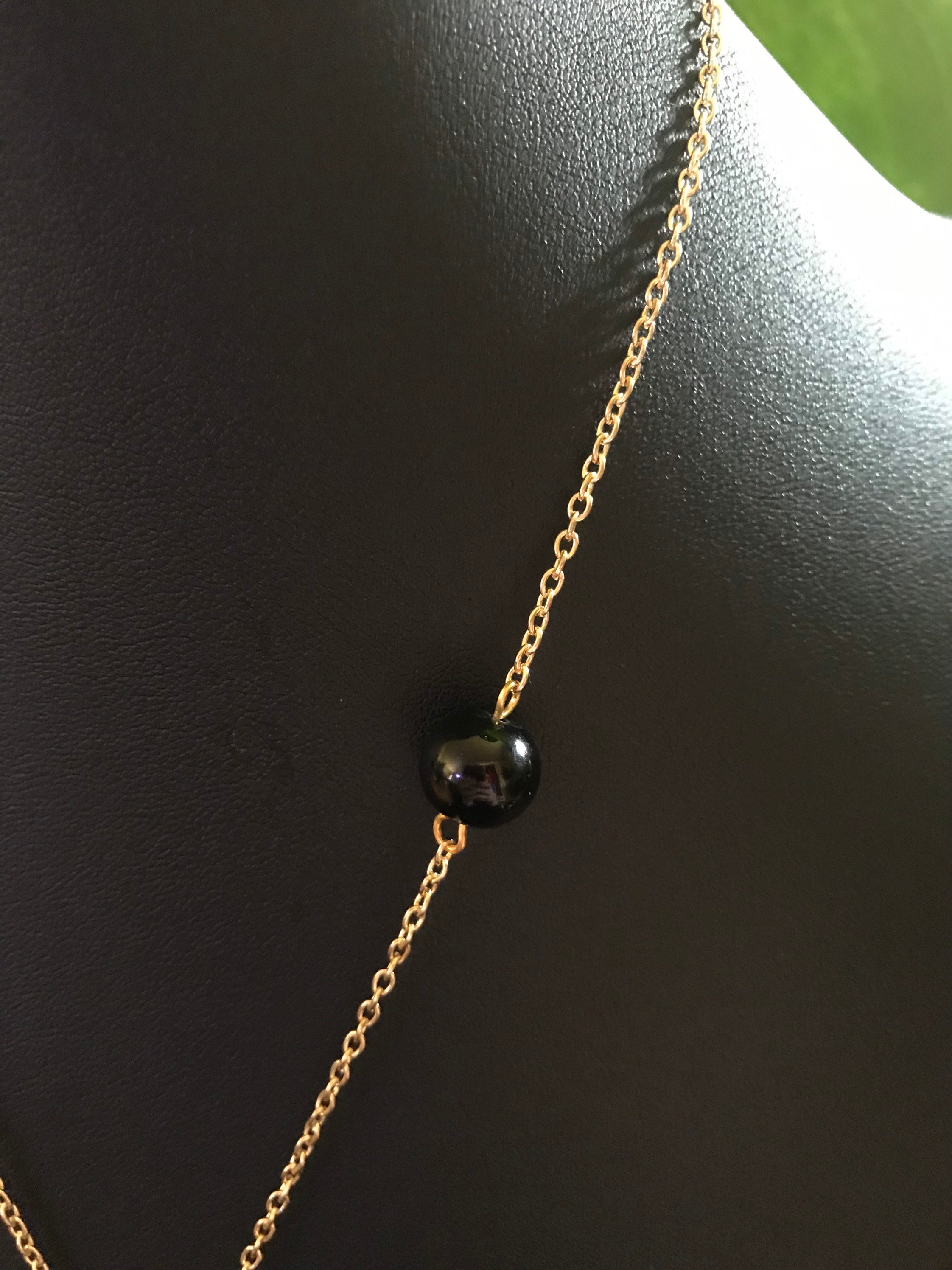 Shilo Gold Chain Necklace With Lady With Ponytail Cameo Cabochon ...
