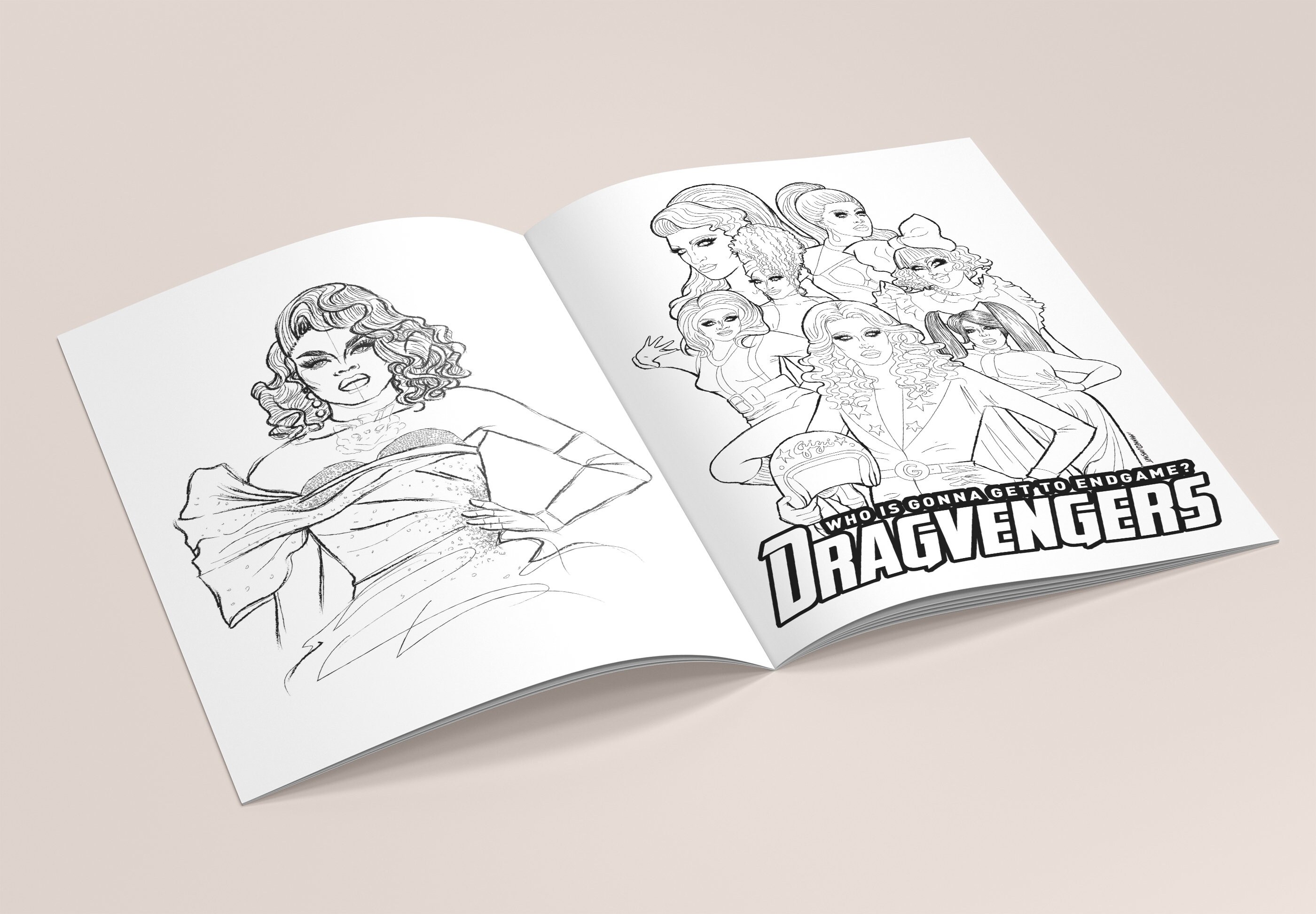 Bundle Coloring Book Poster Drag Queen Rupaul's Drag - Etsy