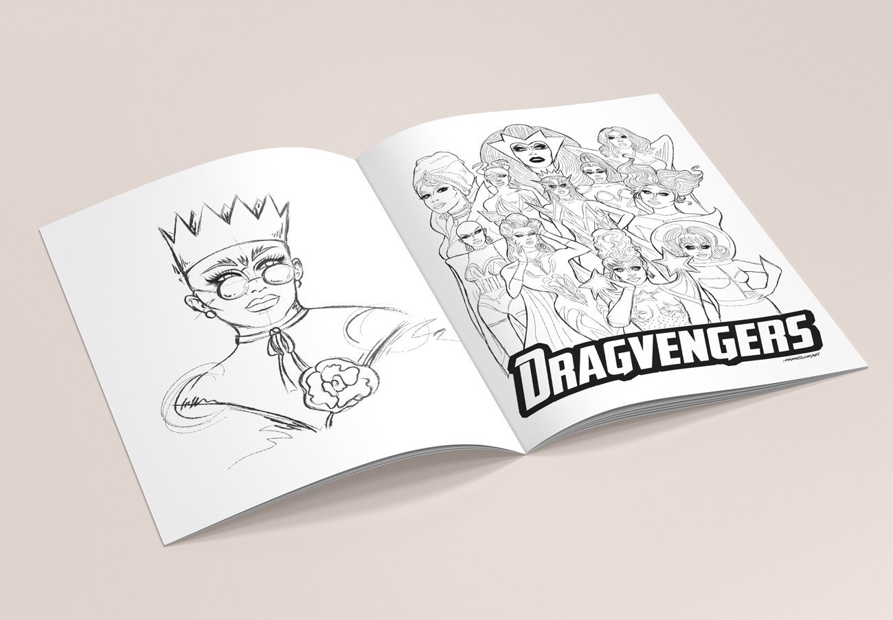 Bundle Coloring Book Poster Drag Queen Rupaul's Drag - Etsy