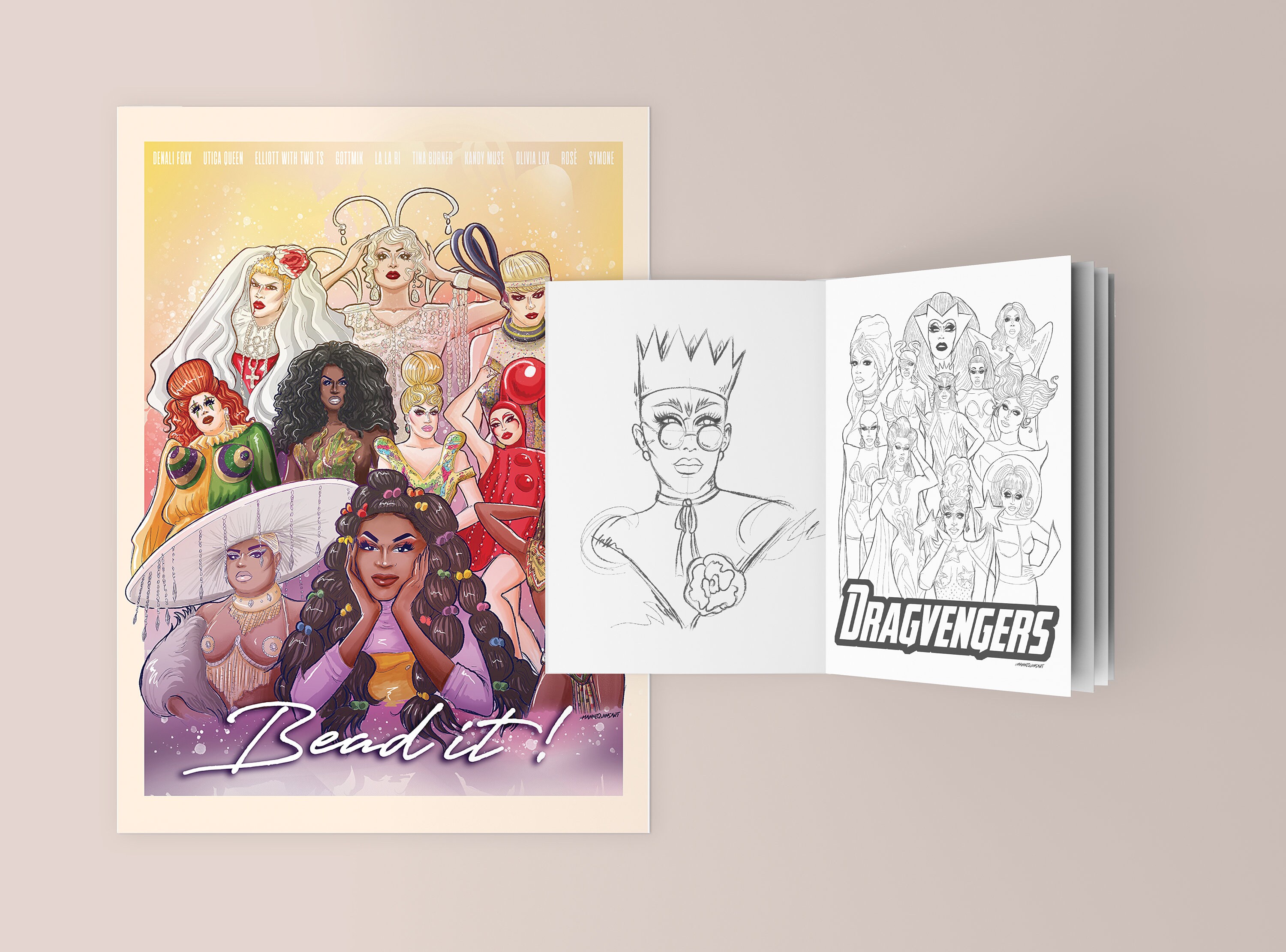 Bundle Coloring Book Poster Drag Queen Rupaul's Drag - Etsy