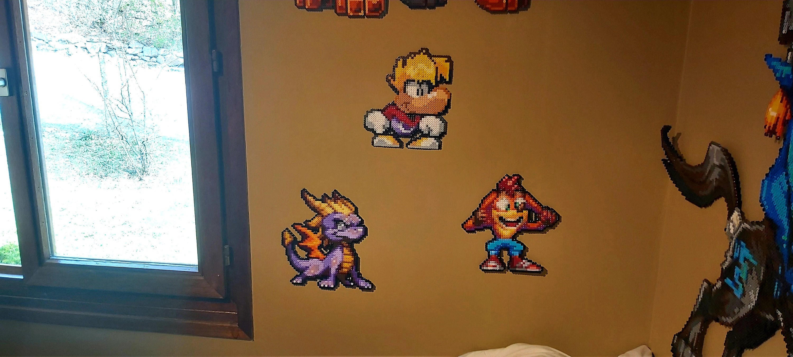 Crash, Spyro and Rayman, Pixel Art, Wall Decoration - Etsy