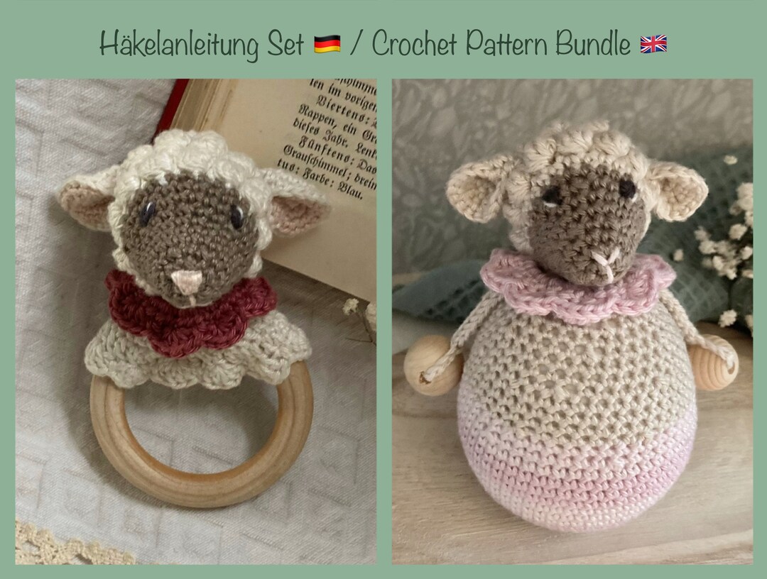Crochet Pattern Roly-poly Sheep and Lamb Rattle Betty, Amigurmi ...