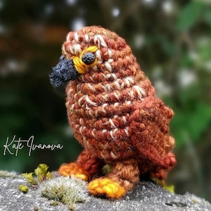 Crochet Hawk Pattern, Akira Amigurumi Buzzard Instruction, Mini Falcon ...