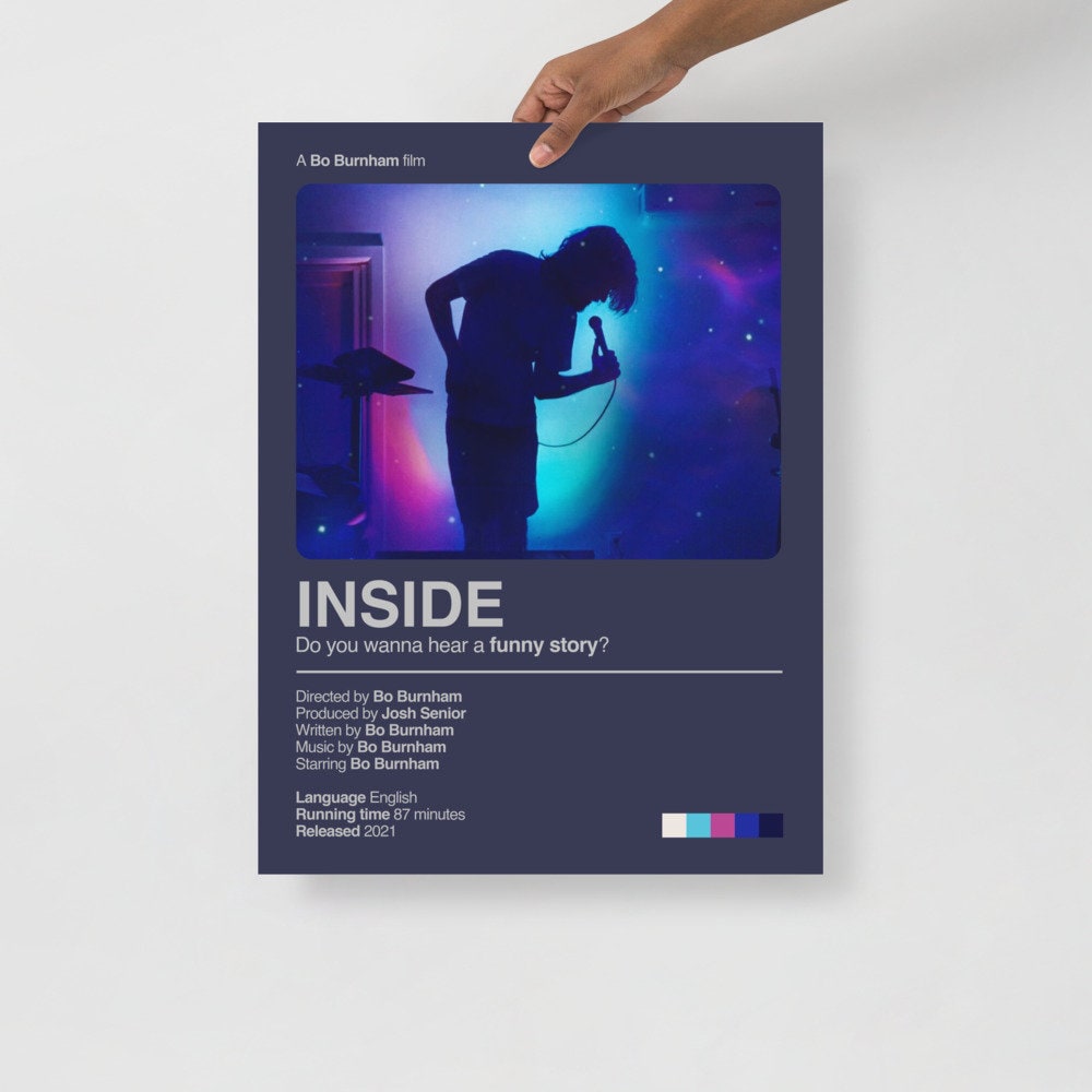 BO BURNHAM INSIDE Minimalist Poster Print Comedy Music Special Quarantine Lockdown Netflix Funny ...