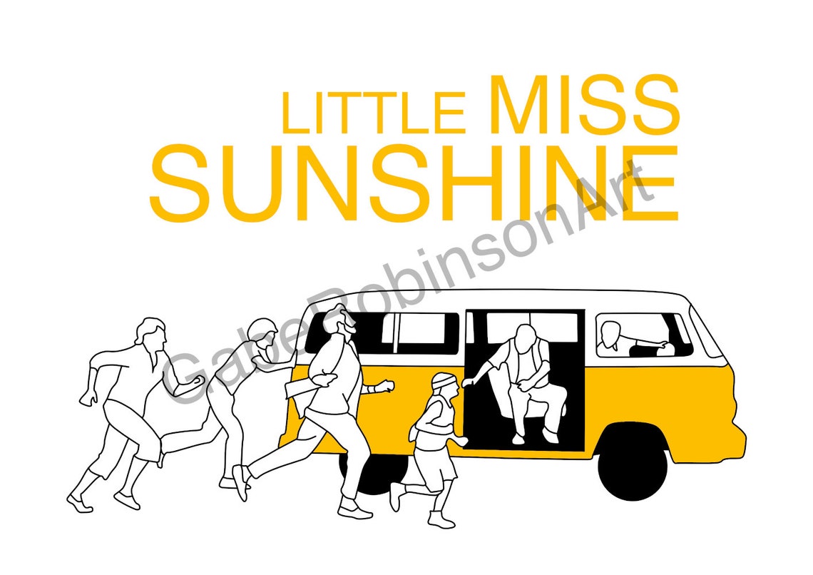 LITTLE MISS SUNSHINE - A4 Digital Art Movie Print Minimalist - Etsy