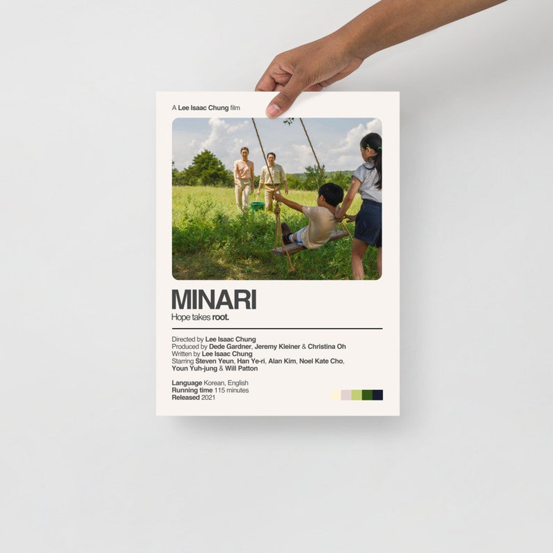 MINARI STEVEN YEUN A24 Movie Poster 2020 2021 Oscars Academy Awards ...