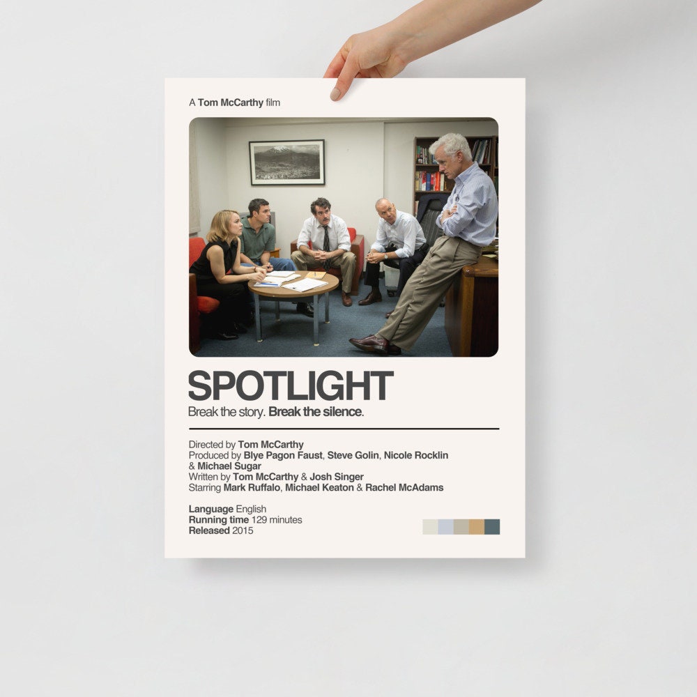 SPOTLIGHT MOVIE POSTER Michael Keaton Rachel Mcadams Mark Ruffalo Liev ...