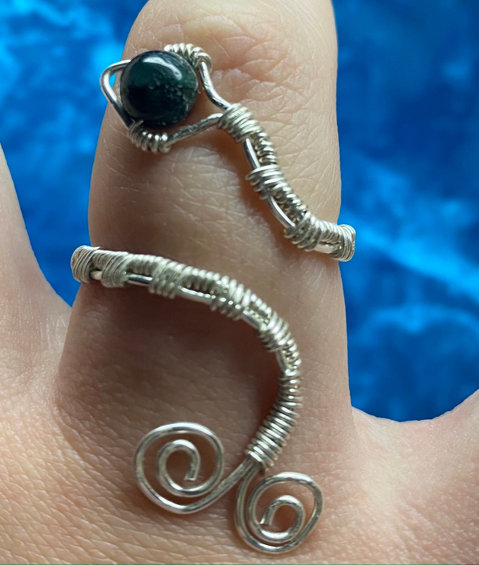 Snake in the Grass Adjustable Wire Snake Ring - Etsy.de