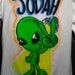 Alien Airbrush Shirt, Alien Shirt, UFO Airbrush Shirt, UFO Shirt, 90s ...