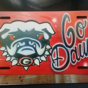 Airbrush Mascot/logo License Plate, Team License Plate, Team Tag, Car ...
