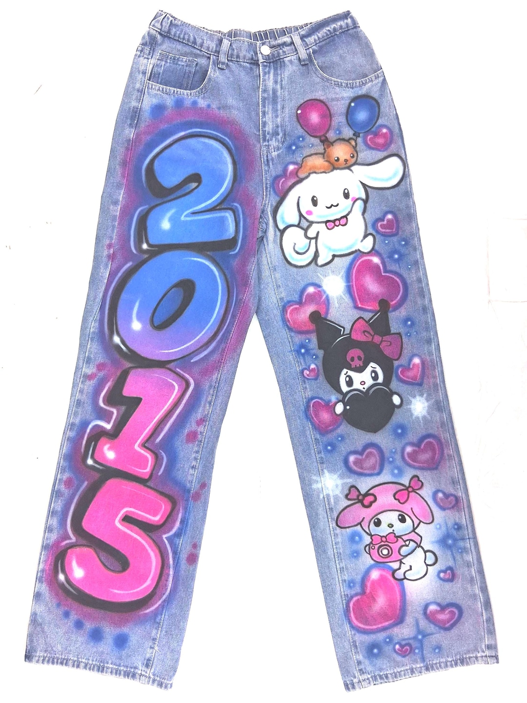 Airbrush Hello Kitty Jeans: You Provide the Jeans - Etsy