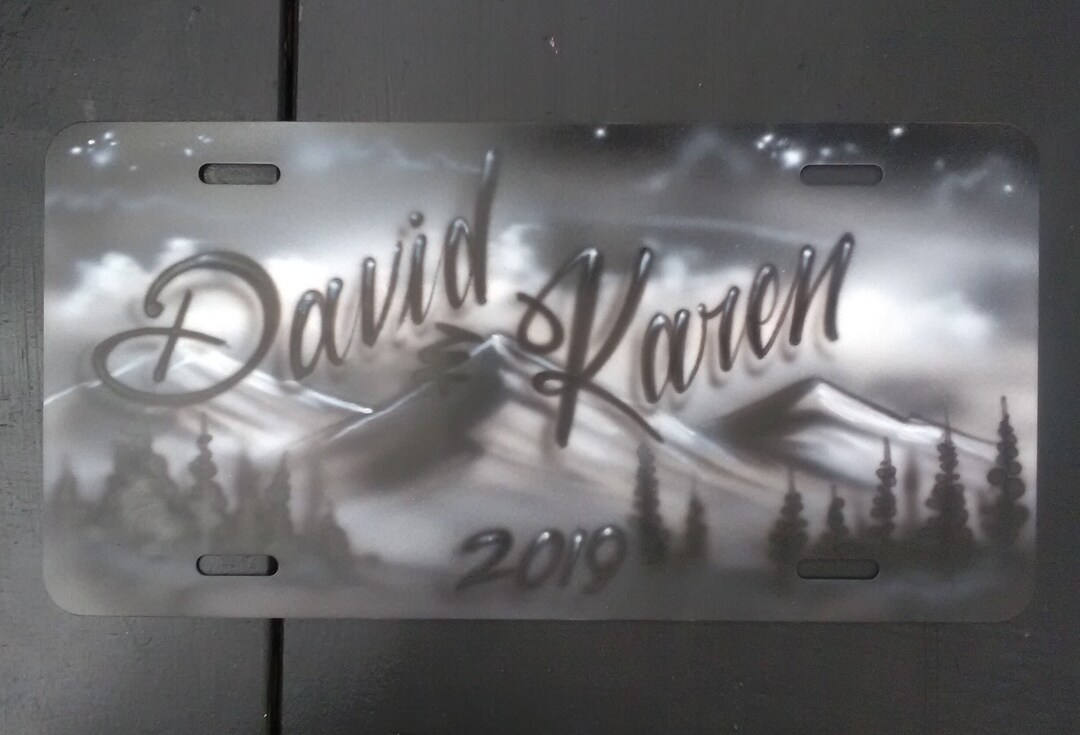 Couple License Plate, Mountain License Plate, Couple Names, License ...