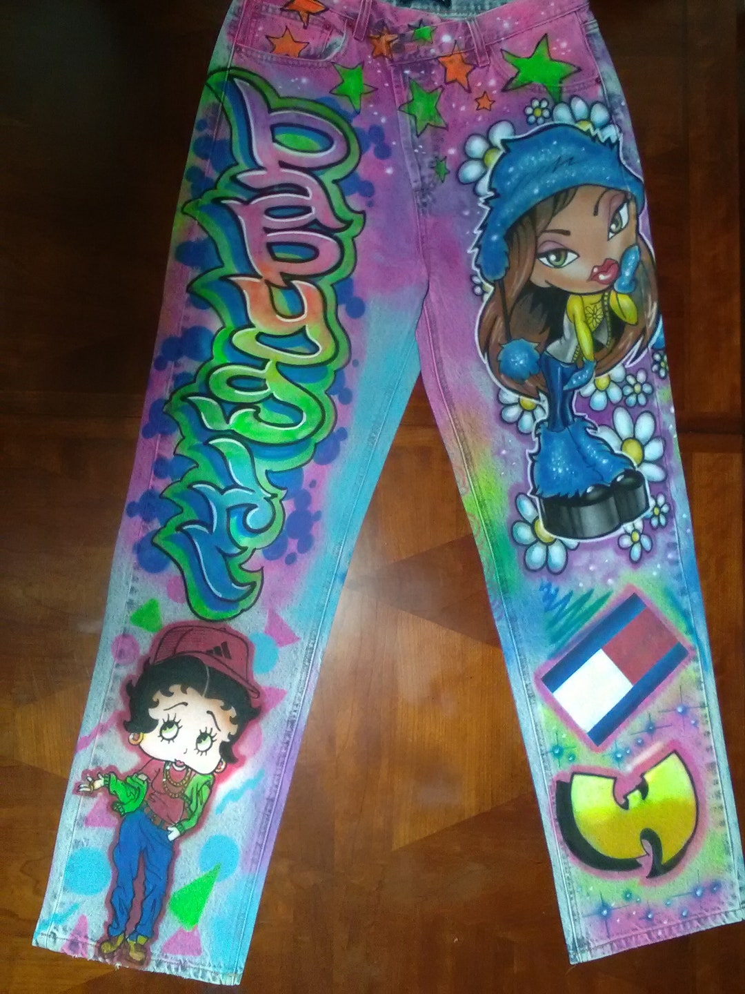 90s Airbrush Jeans FULL COVERAGE you Provide the Jeans, Airbrush Denim ...