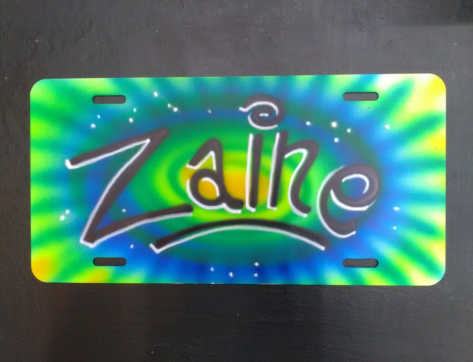 Custom Airbrush License Plate: Personalized Name Tag, Vanity Plate - Etsy
