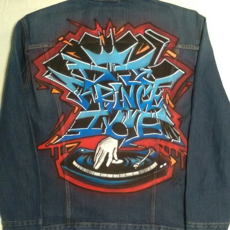 Graffiti Jean Jacket - Etsy