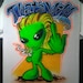Alien Airbrush Shirt, Alien Shirt, UFO Airbrush Shirt, UFO Shirt, 90s ...