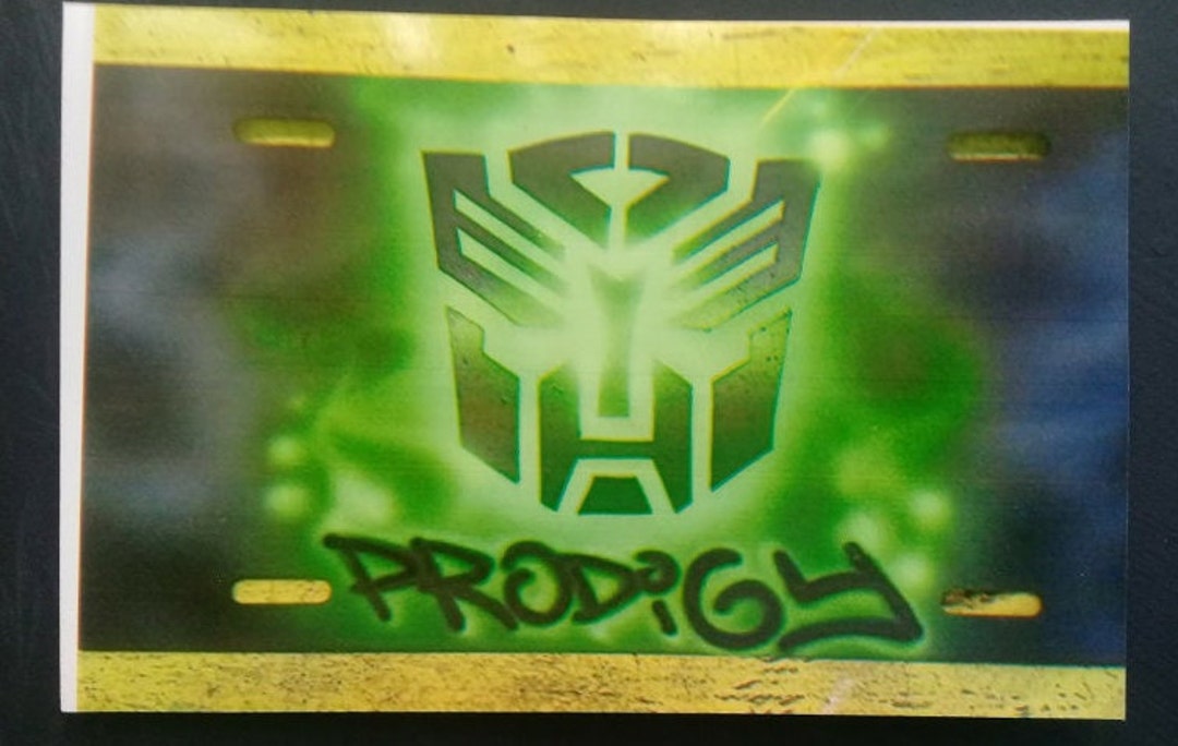 Airbrush Transformers License Plate, Transformers Plate, Transformers ...