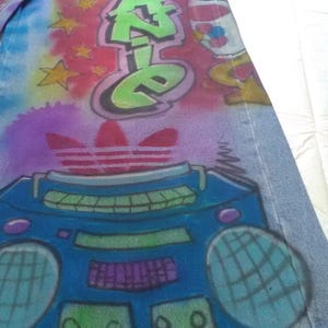 90s Airbrush Denim Overalls (you Provide the Overalls): Fully Covered ...