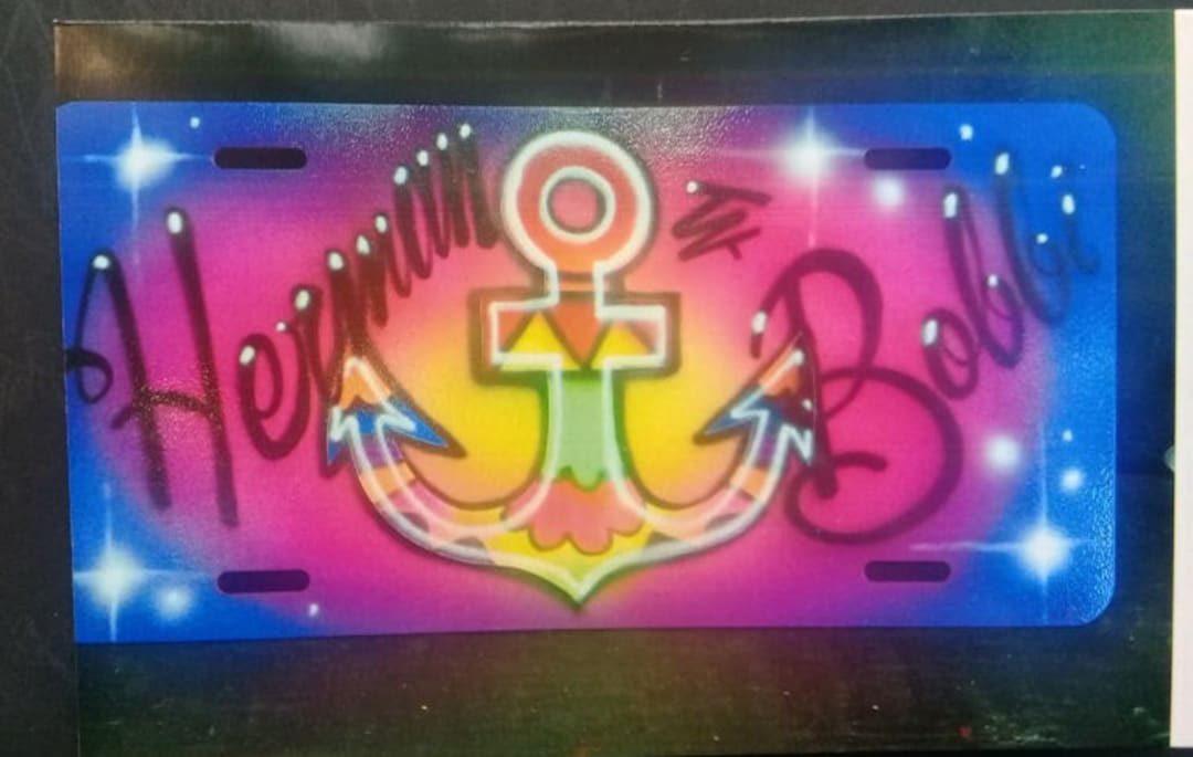 Couple License Plate, Anchor License Plate, Couple Names, Lovers ...