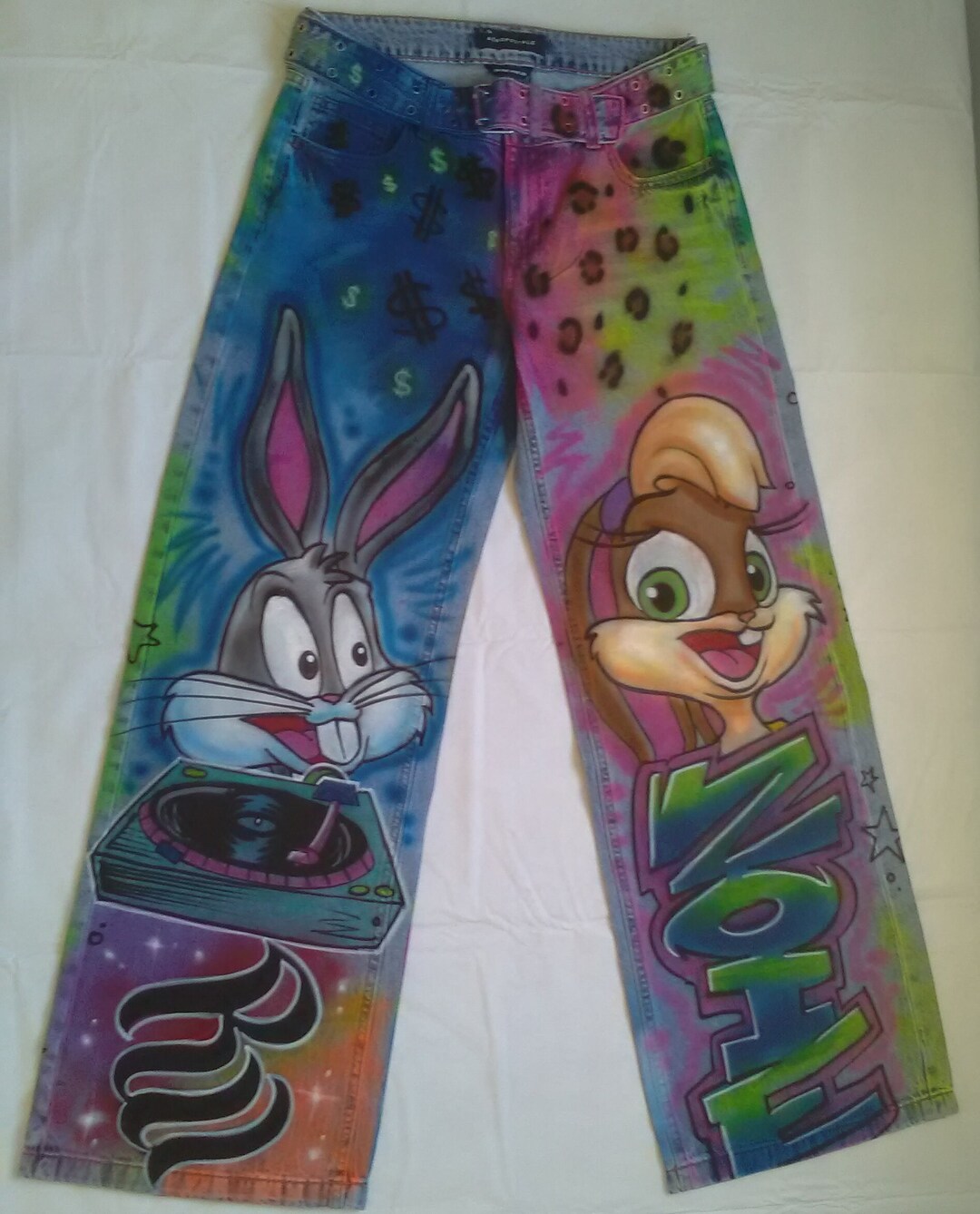 90s Airbrush Jeans FULL COVERAGE you Provide the Jeans, Airbrush Denim ...