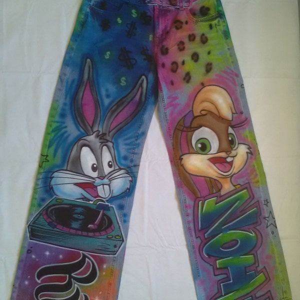 90s Airbrush Pants - Etsy