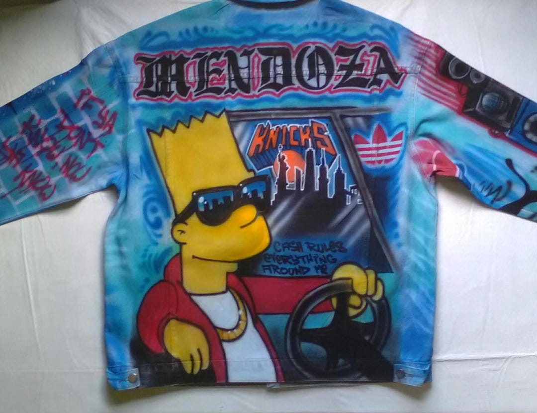 90s Airbrush Denim Jacket (you Provide Jacket): Fully Covered in ...