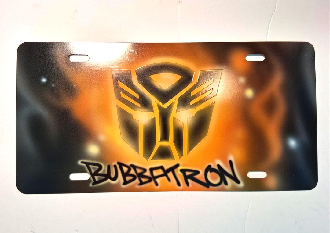 Airbrush Transformers License Plate: Custom Autobots Tag - Etsy
