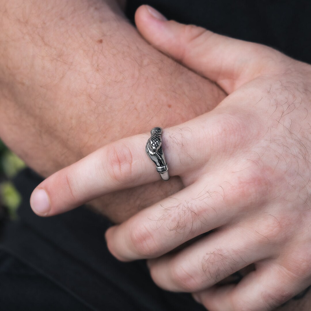 Snakes Handshake, the Hand That Bites Ring, 316L Stainless Steel - Etsy
