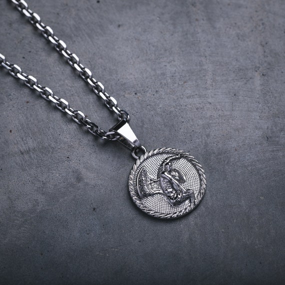 Fallen Angel Medallion Pendant Necklace | Etsy