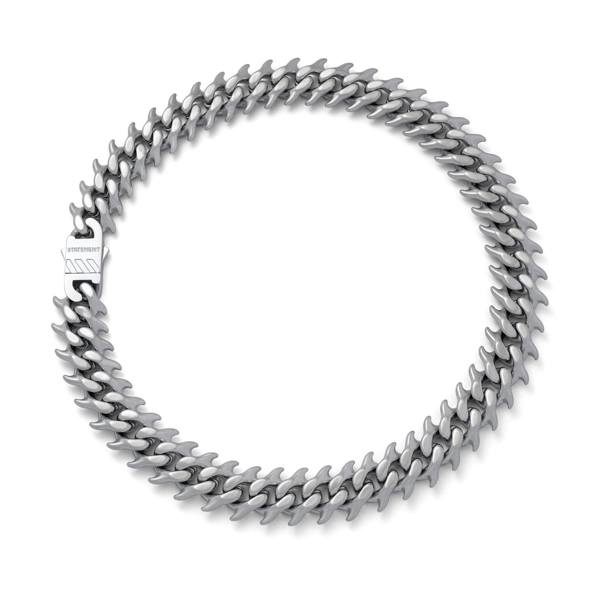 Fishbone Curved Spike Cuban Chain, 316L Stainless Steel - Etsy