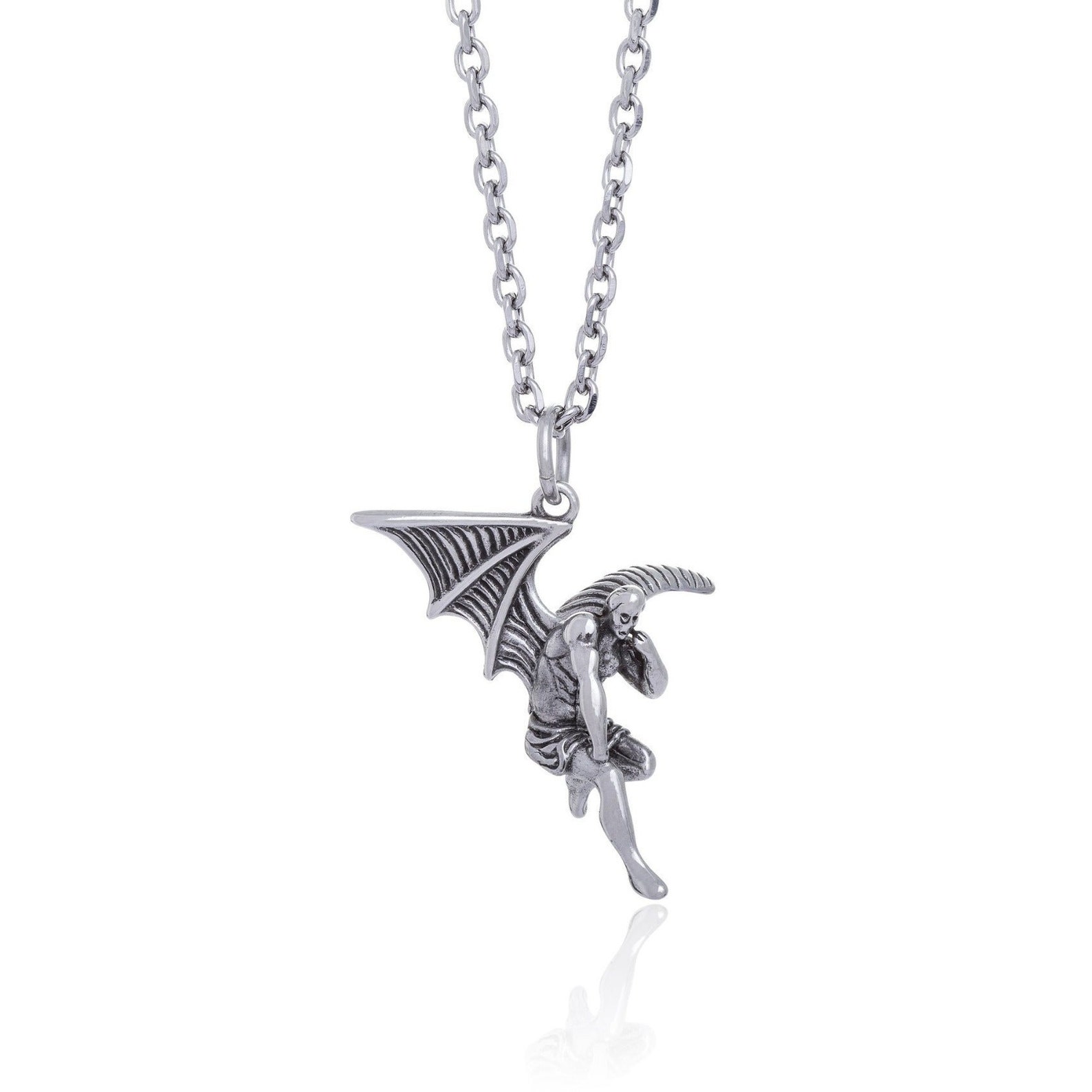 Fallen Angel Pendant Necklace, 316L Stainless Steel Chain - Etsy