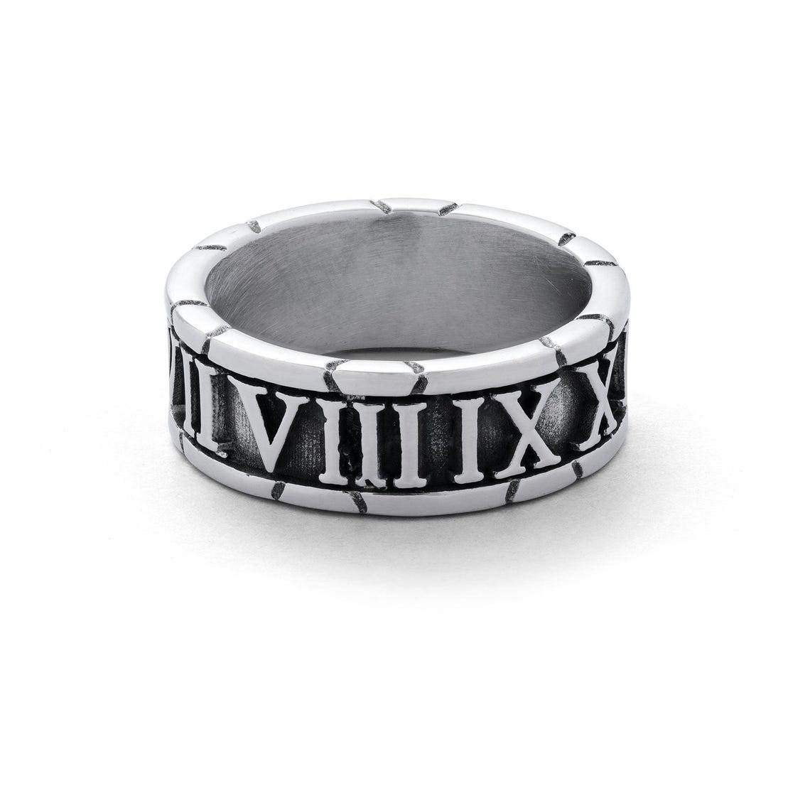 Roman Numerals Ring 316L Stainless Steel - Etsy UK