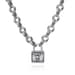 Heavy Duty Skull Padlock Pendant Necklace Chain, 316L Stainless Steel ...