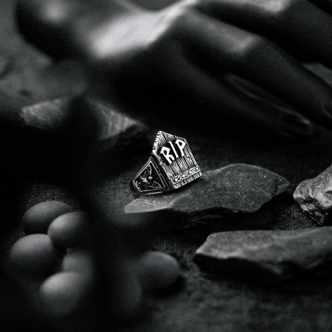 R.I.P Gravestone Ring, 316L Stainless Steel - Etsy
