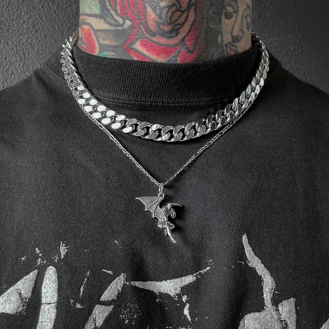 Fallen Angel Pendant Necklace 316L Stainless Steel Pendant - Etsy
