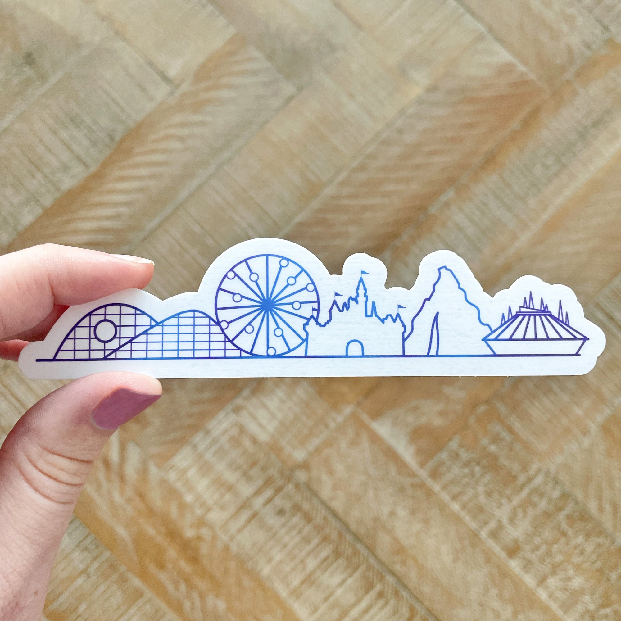 Disneyland Skyline Sticker, California Adventure Skyline Sticker ...