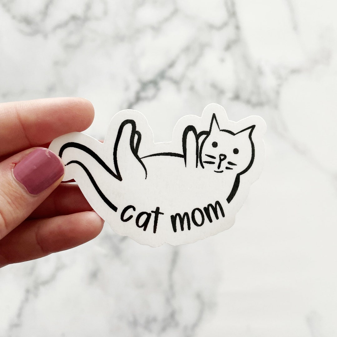 Cat Mom Sticker, Cat Mom Decal, Cat Mom Sticker Decal, Cat Stickers ...