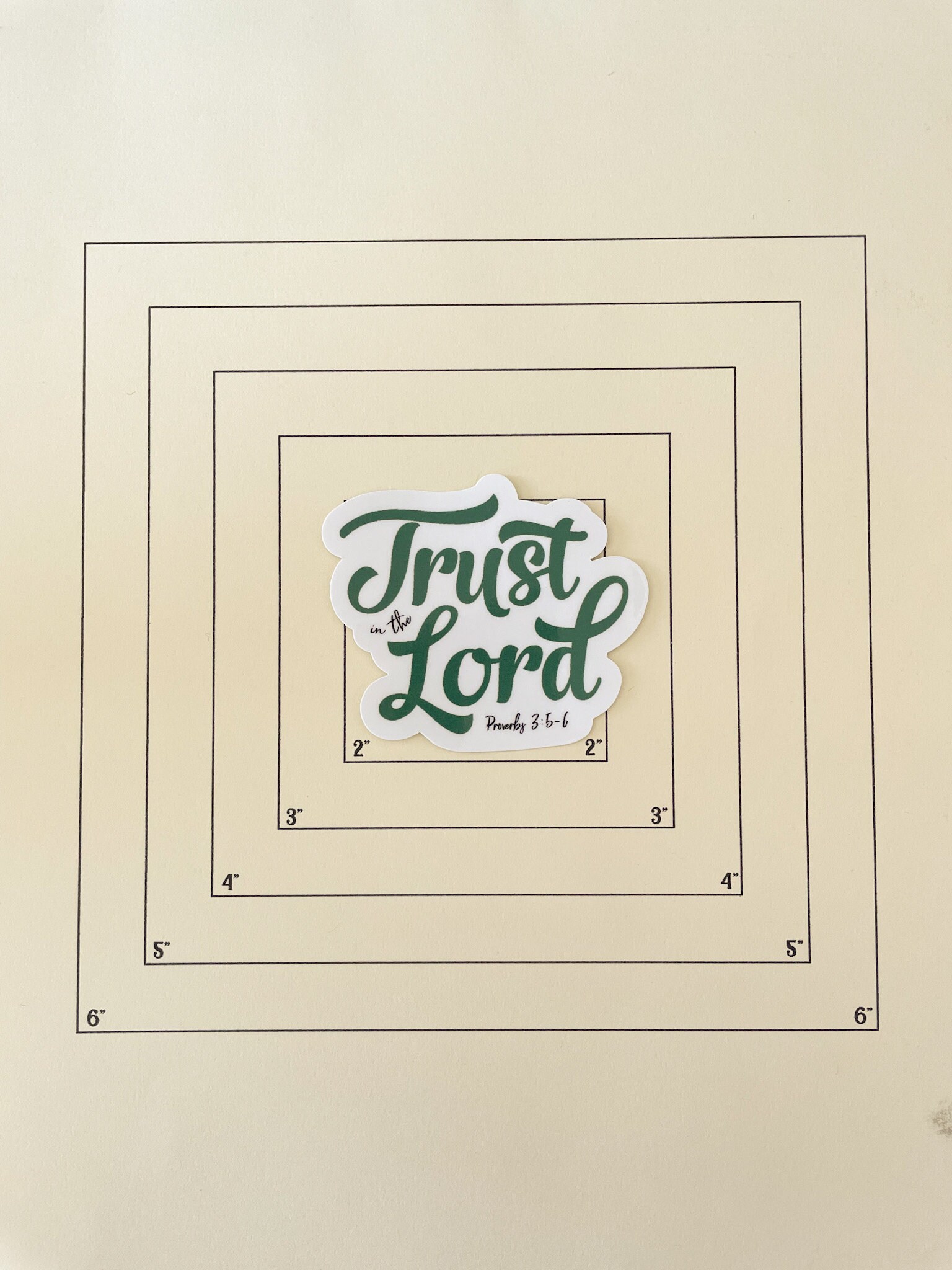 Trust in the Lord Sticker, Proverbs 3 Sticker, Christian Religious ...