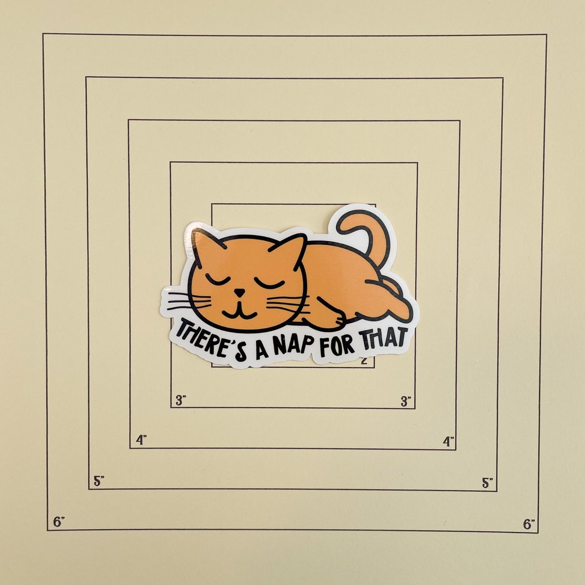 Cat There's a Nap for That Sticker, Cat Sleeping Sticker, Cat Lazy ...